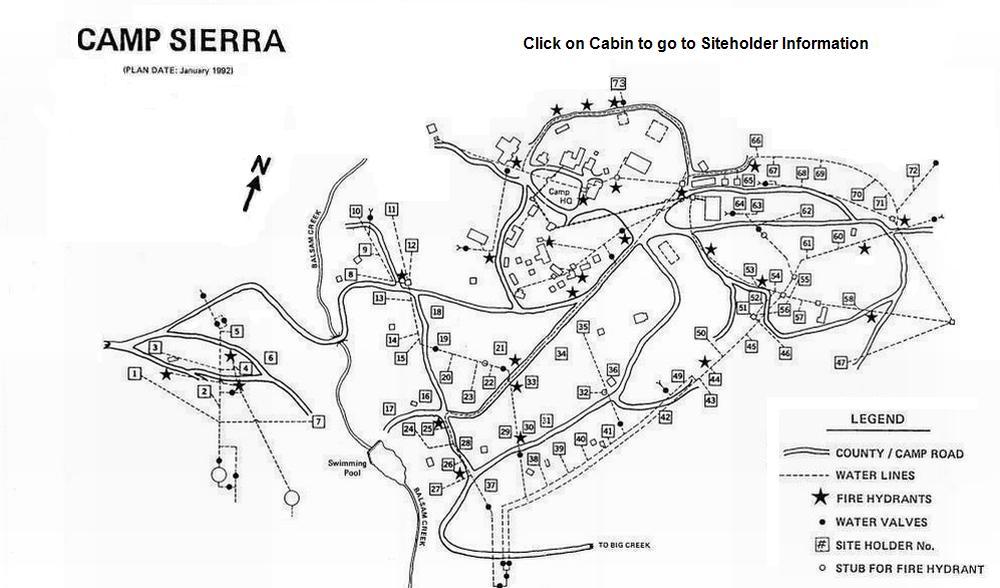Site Holder Map – Camp Sierra